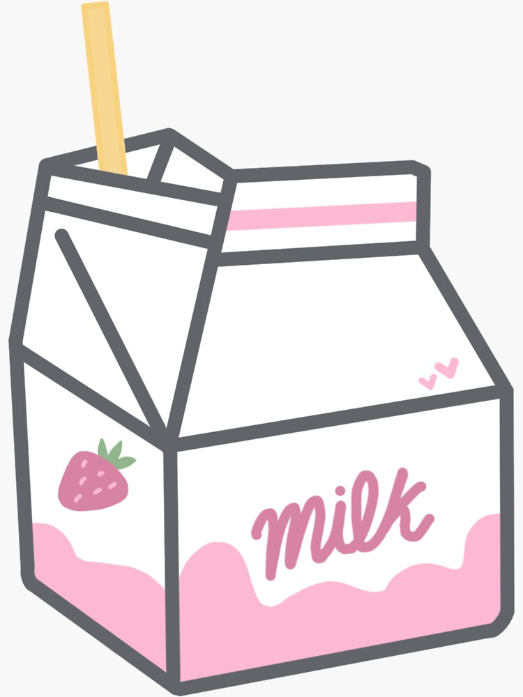 "Matching Milk Cartons- Strawberry (1/4)" Sticker by kookiedough09 ...