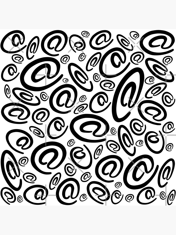 "Email Address Pattern Retro Cartoon Style" Poster for Sale by ...