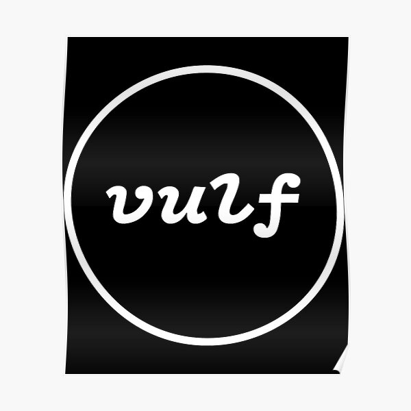 Póster «Inscripción Vulf en círculo blanco» de BrickPicFrames | Redbubble