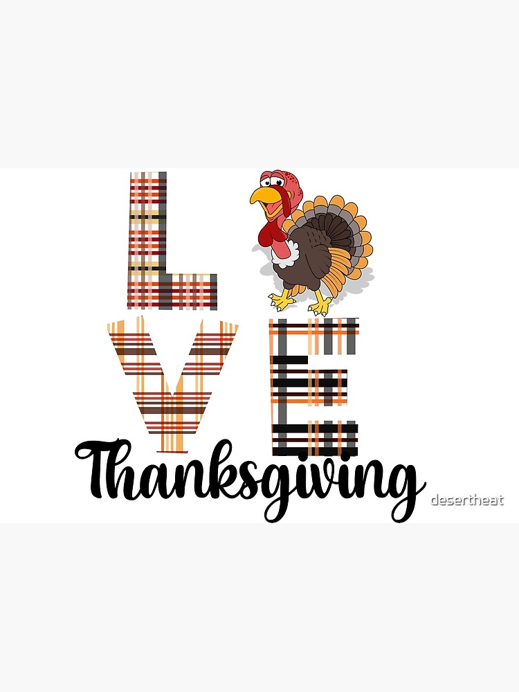 "Love Thanksgiving Turkey Word Art" Poster for Sale by desertheat ...