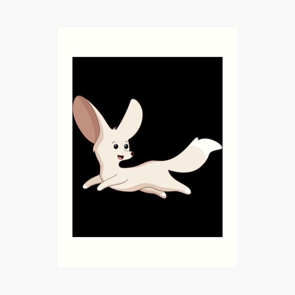 "Fennec Foxes Cute Running Pet Adorable Furry Creature " Art Print for ...