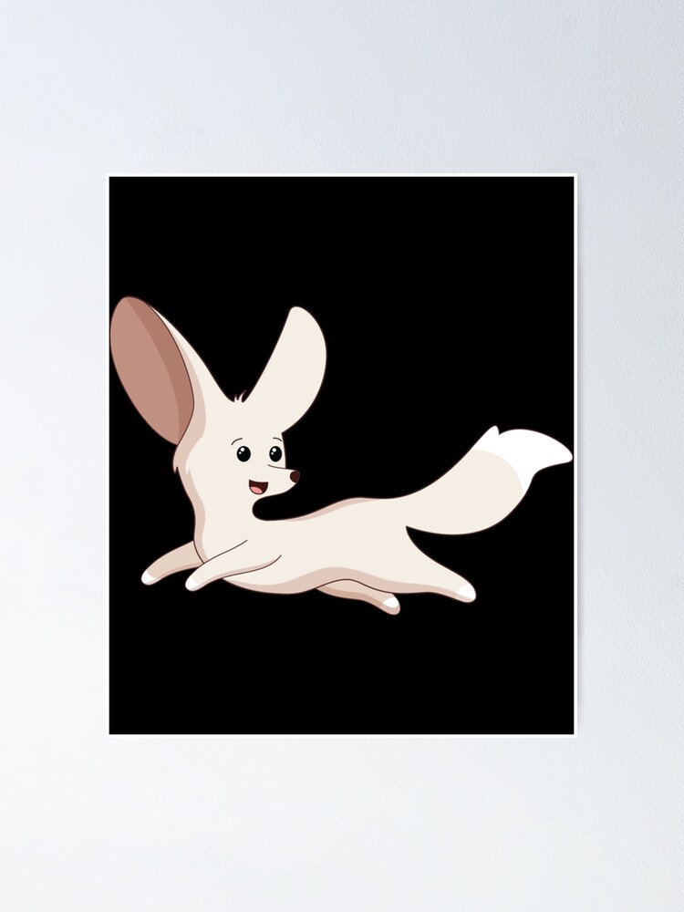 "Fennec Foxes Cute Running Pet Adorable Furry Creature " Poster for ...