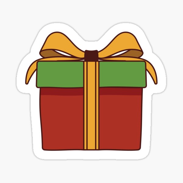 "Christmas Gift Box Sticker" Sticker for Sale by mahsanart | Redbubble