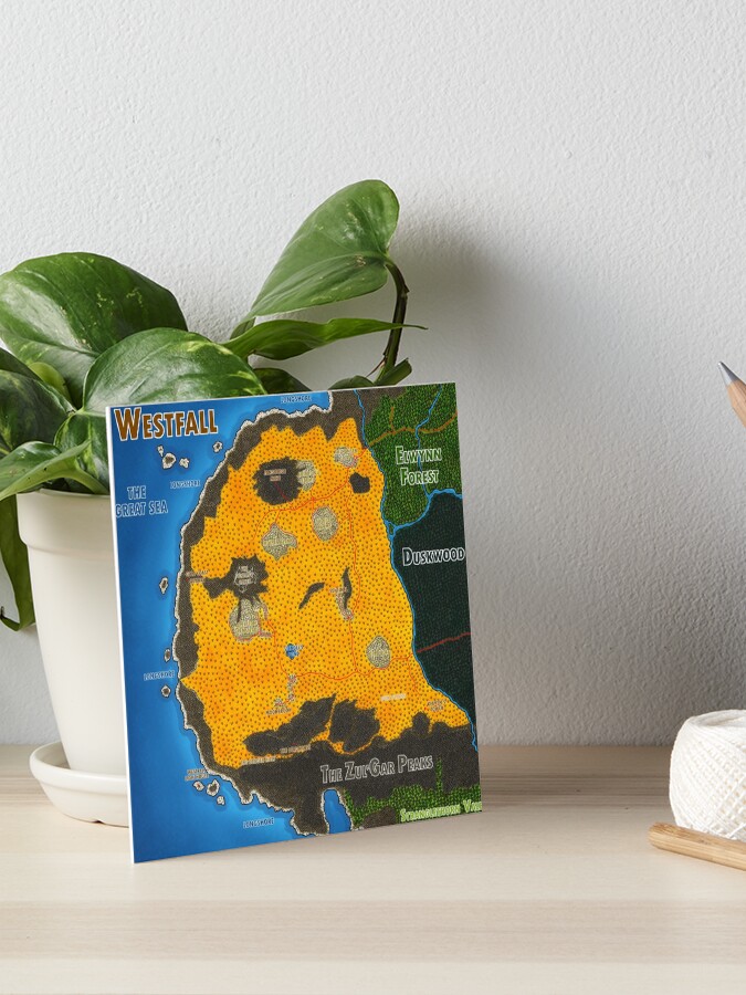 "Map of Westfall" Art Board Print for Sale by Dungeonmusings | Redbubble