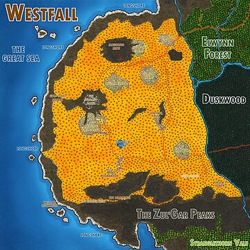 "Map of Westfall" Art Board Print for Sale by Dungeonmusings | Redbubble
