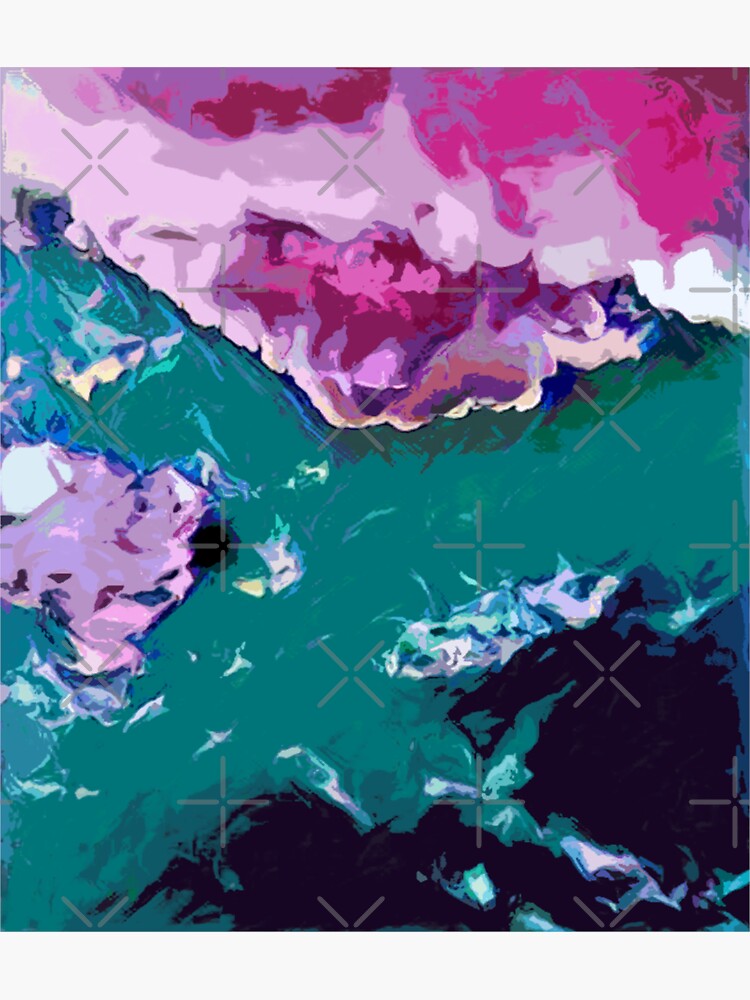 "Cliff-edge Trippy Clouds" Sticker for Sale by FallbackRaccoon | Redbubble