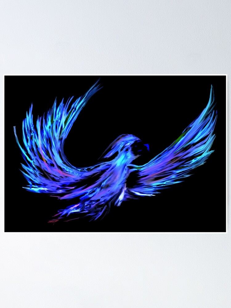 Blue Phoenix Bird Wallpaper
