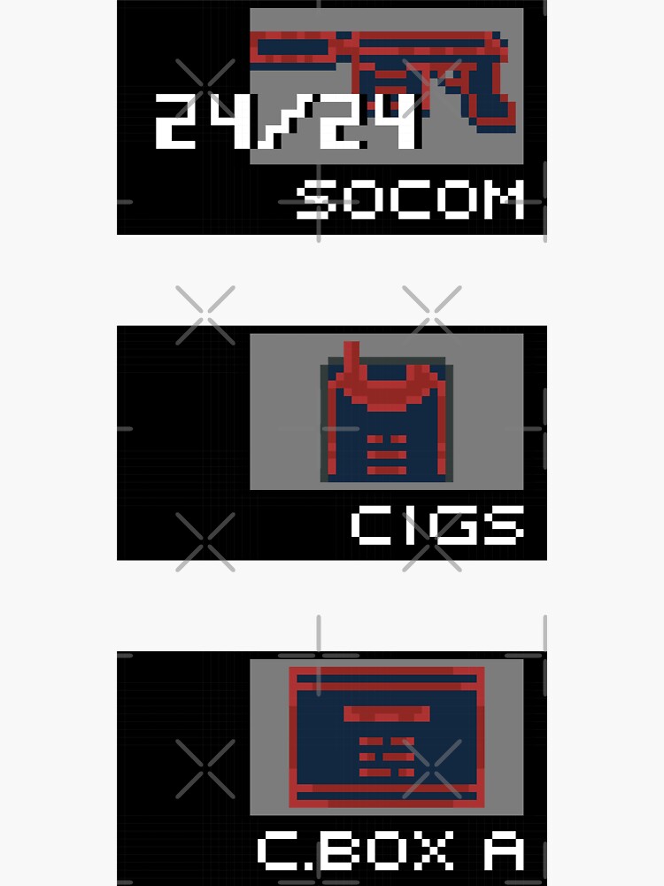 "MGS Items" Sticker for Sale by fareast | Redbubble