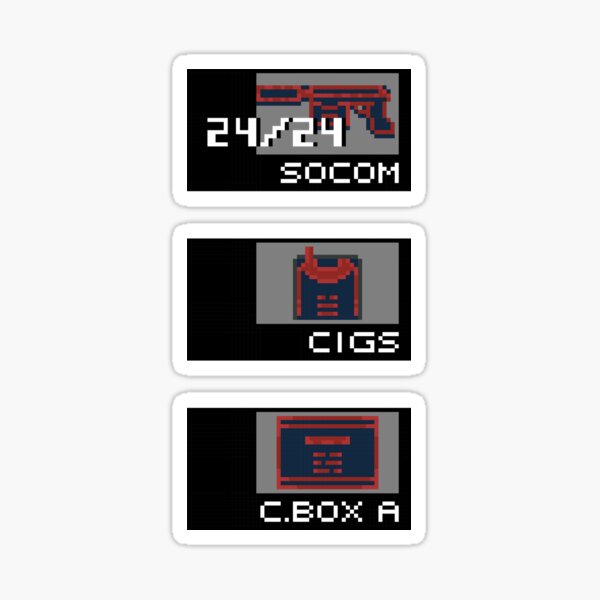"MGS Items" Sticker for Sale by fareast | Redbubble