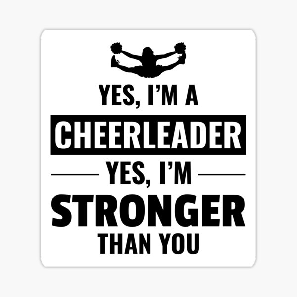 "Cheerleader Cheerleading Girl Cheering Funny" Sticker for Sale by ...