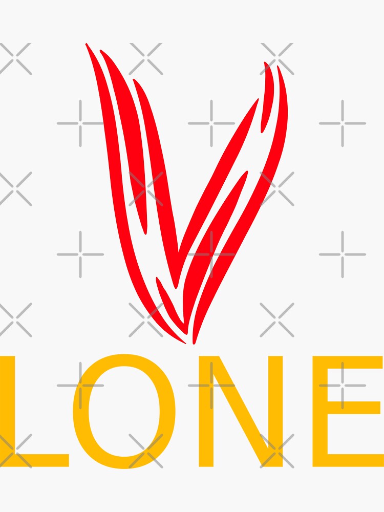 "v lone | V shape lone with nice design " Sticker by mashi44 | Redbubble