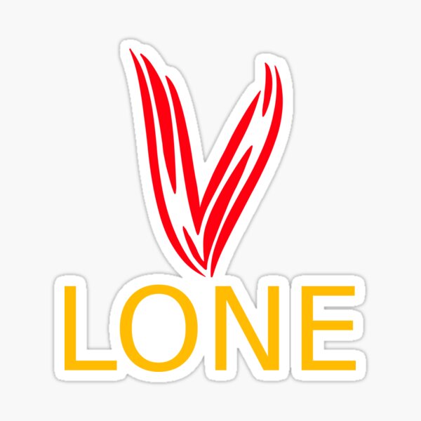 "v lone | V shape lone with nice design " Sticker by mashi44 | Redbubble