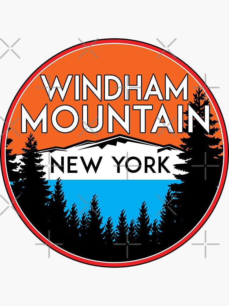 "SKIING WINDHAM MOUNTAIN NEW YORK SKI SNOWBOARD SKIER 2" Sticker for ...