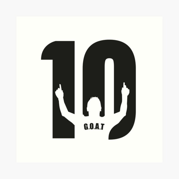 "Leo Messi GOAT (the goat) 10" Art Print for Sale by fcbcule | Redbubble