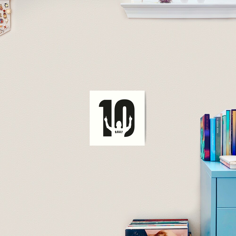 "Leo Messi GOAT (the goat) 10" Art Print for Sale by fcbcule | Redbubble