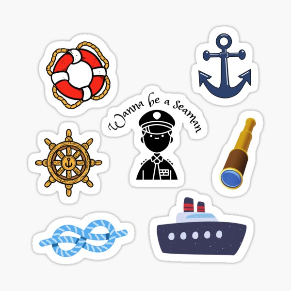 "Wanna be a seaman-cute" Sticker by RUCOLLECTION | Redbubble