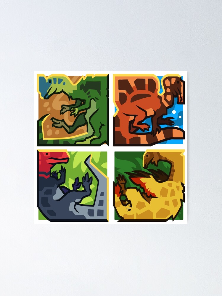 "Dinosquares: Theropod Collection" Poster for Sale by idrawsdinosaurs ...