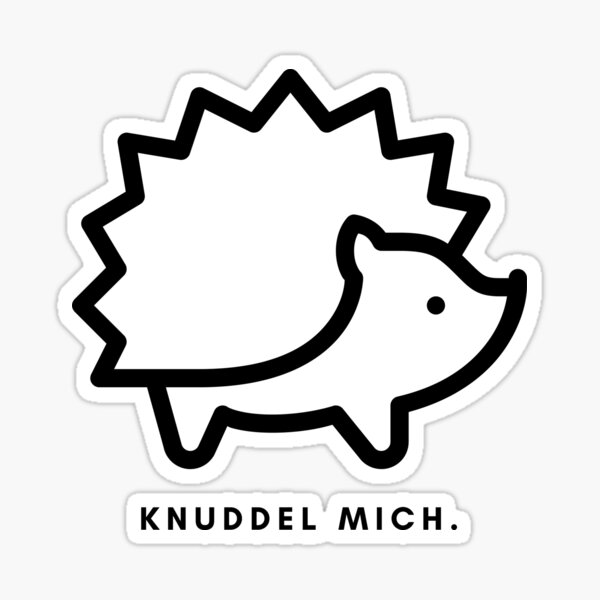 "knuddel mich." Sticker by DareRabbit | Redbubble