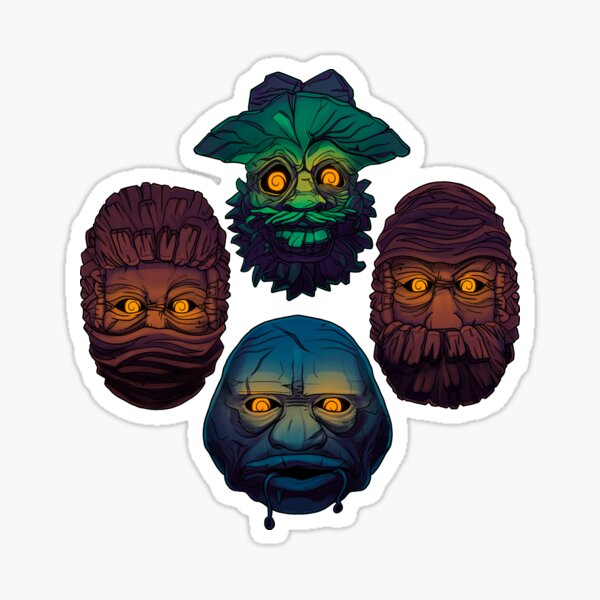 "Cabin Masks - Inscryption inspired design" Sticker by TheTeenosaur ...