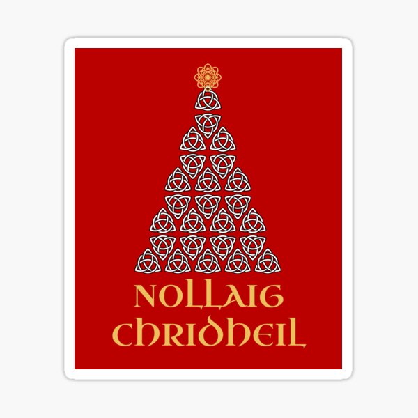 "Nollaig Chridheil - Merry Christmas Triquetra tree - Scottish Gaelic ...