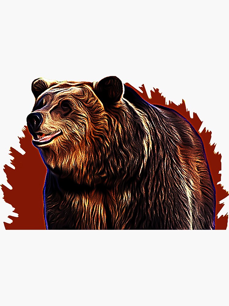 "friendly bear" Sticker for Sale by SHEHANPRODUCT | Redbubble