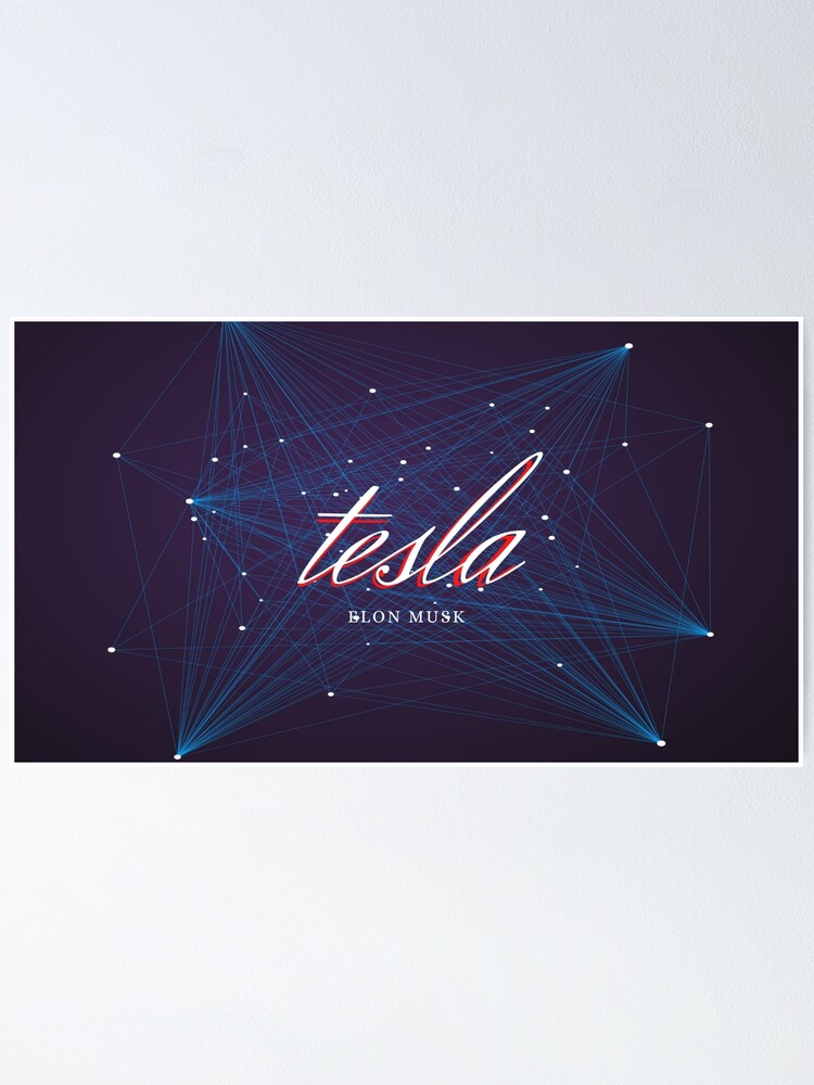 " Elon Musk tesla" Poster for Sale by Evepop | Redbubble