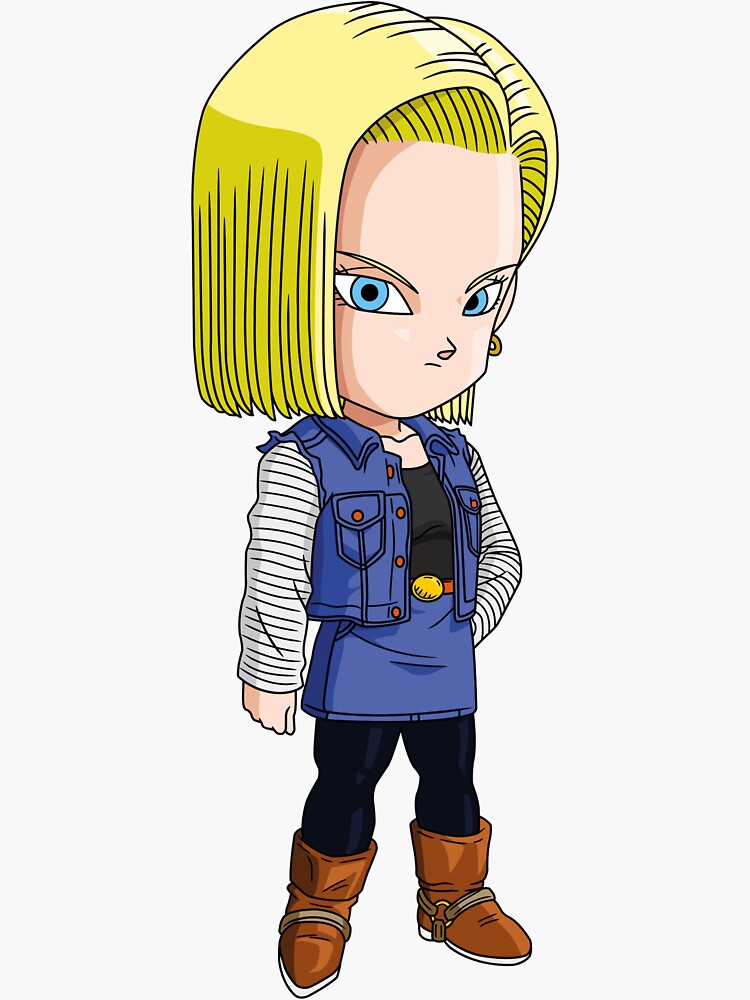 "Android 18 Chibi " Sticker by may2art | Redbubble