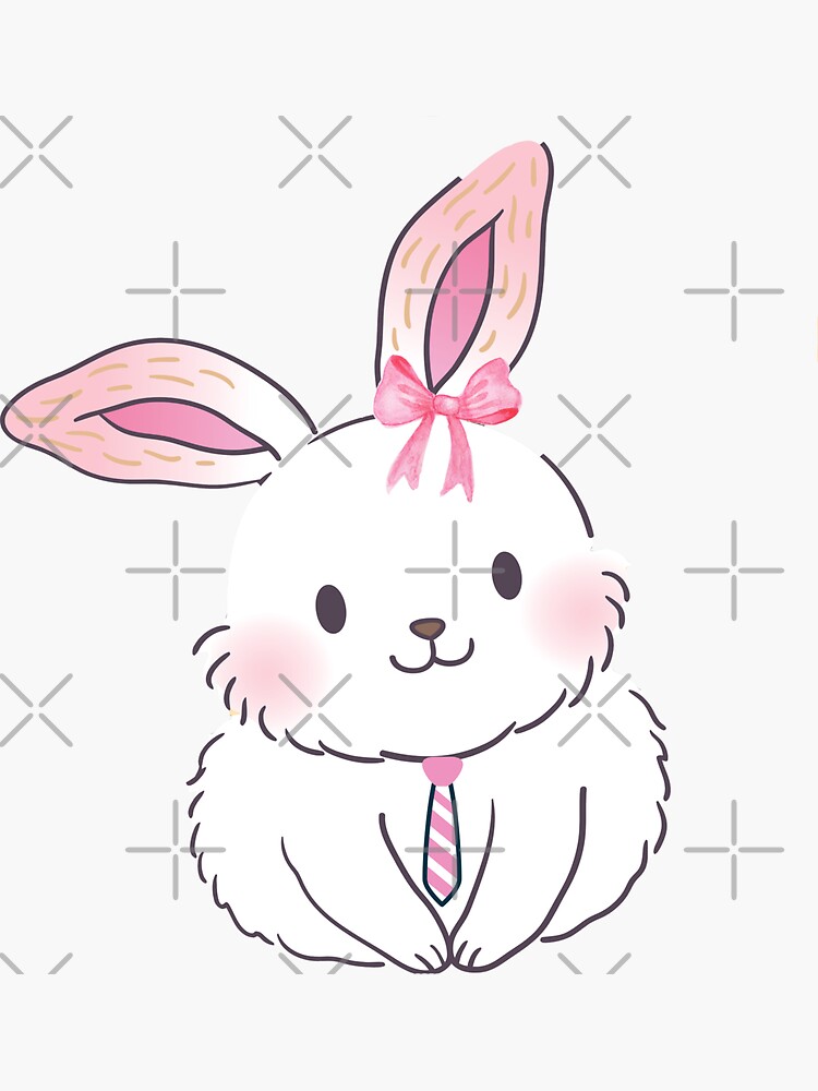 "cute little rabbit" Sticker by kemrenae | Redbubble