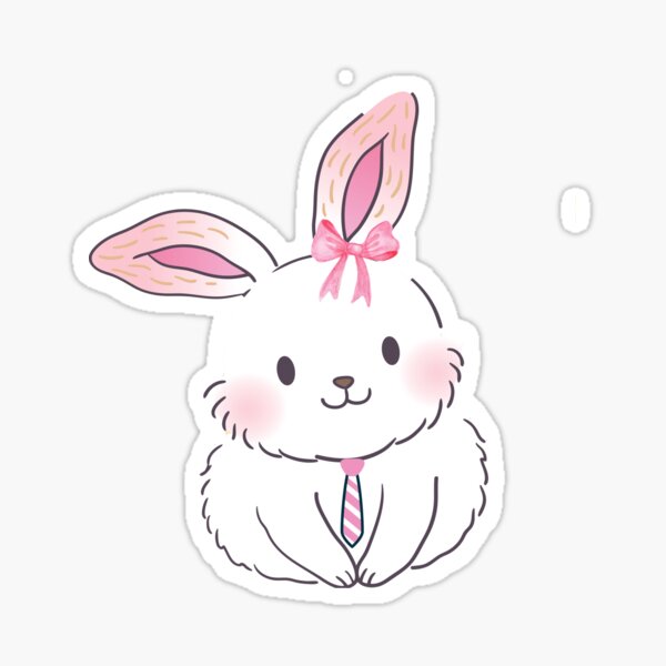"cute little rabbit" Sticker by kemrenae | Redbubble