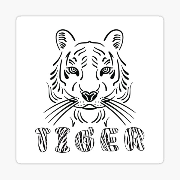 "Black tiger" Sticker for Sale by Dzhimulya | Redbubble