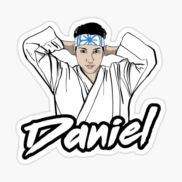 "Daniel Larusso Cobra Kai Karate Kid Fan Art" Sticker for Sale by Mark ...