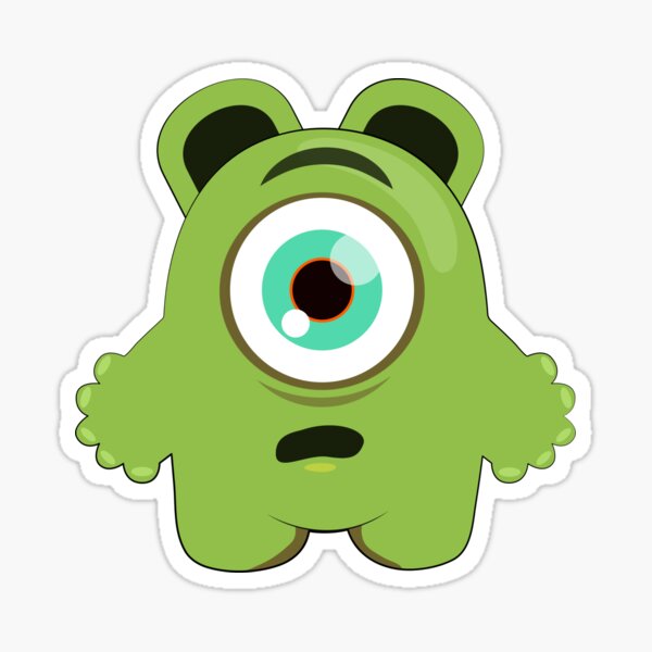 "Disney Monsters Inc Mike Eye" Sticker for Sale by Black-Store0 | Redbubble