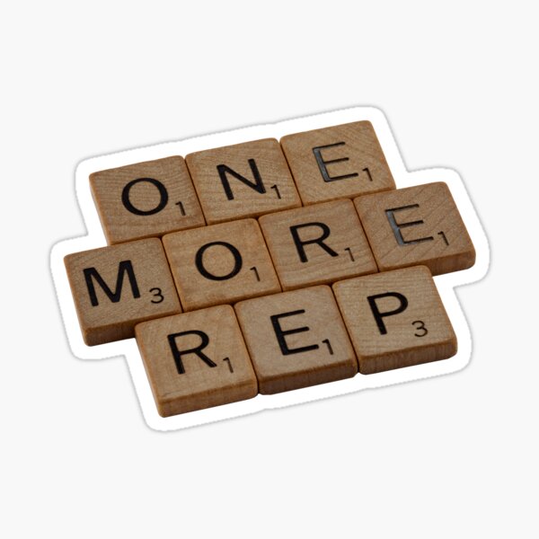 "One more rep v.10" Sticker for Sale by x1brett | Redbubble