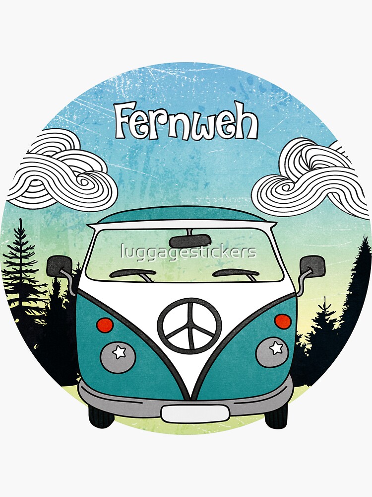 "Fernweh" Sticker for Sale by luggagestickers | Redbubble