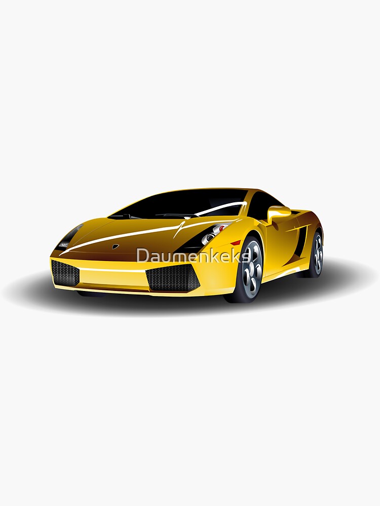 "dark yellow car" Sticker for Sale by Daumenkeks | Redbubble
