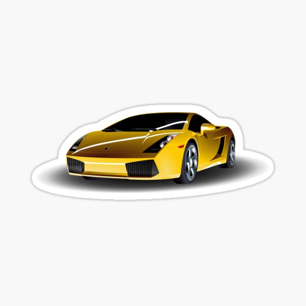 "dark yellow car" Sticker for Sale by Daumenkeks | Redbubble