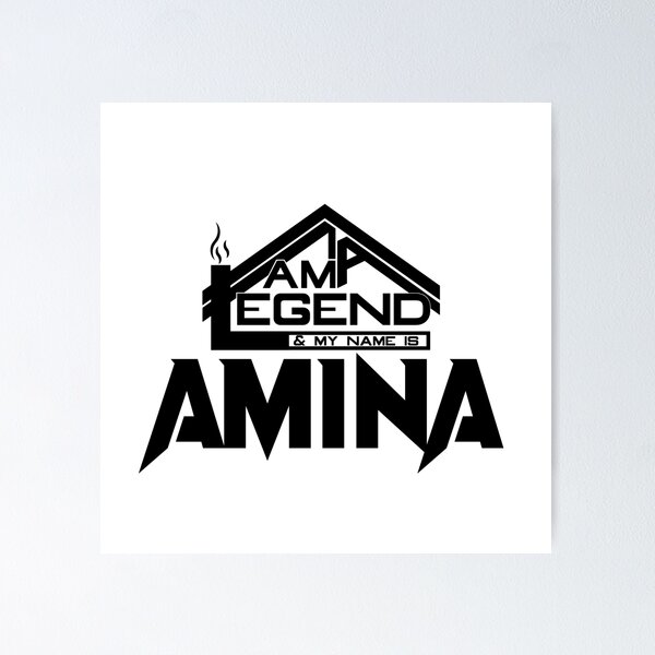 Aamina Logo Name Amina Posters For Sale | Redbubble