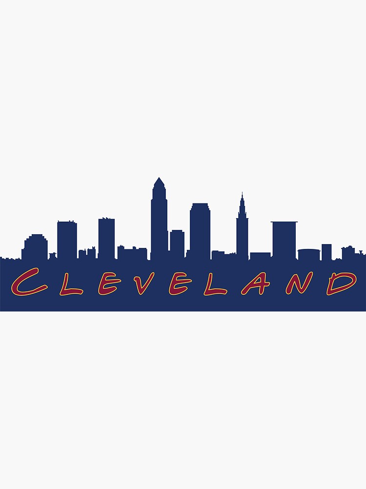 "Cleveland Skyline " Sticker for Sale by caseyyf | Redbubble