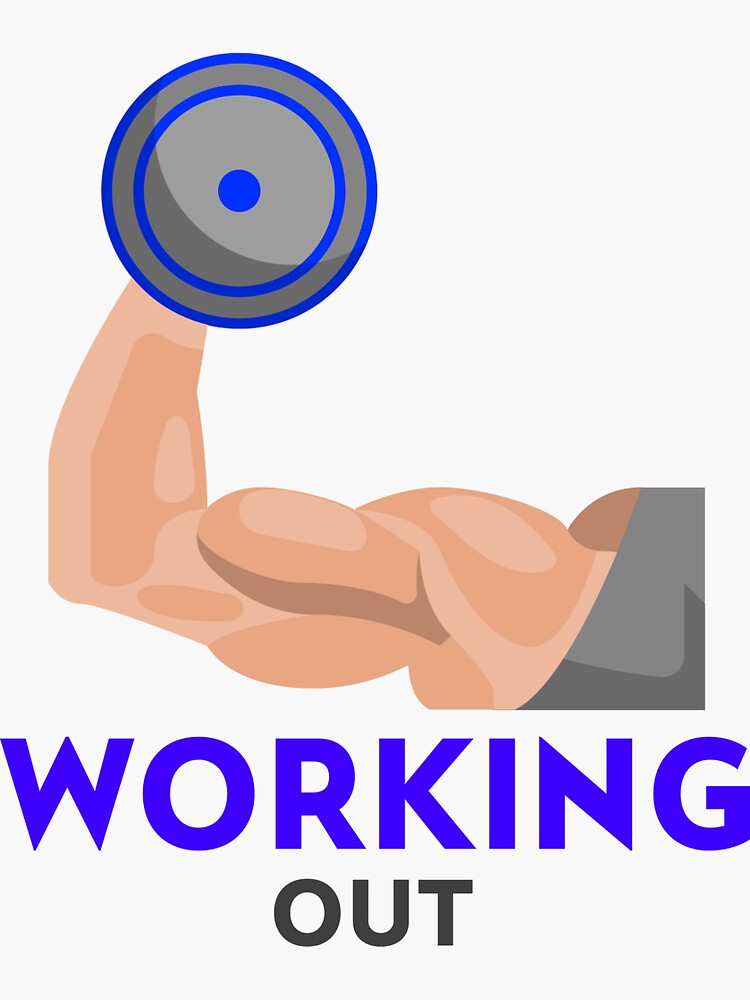 "WORKING OUT" Sticker by TonnyDesign | Redbubble