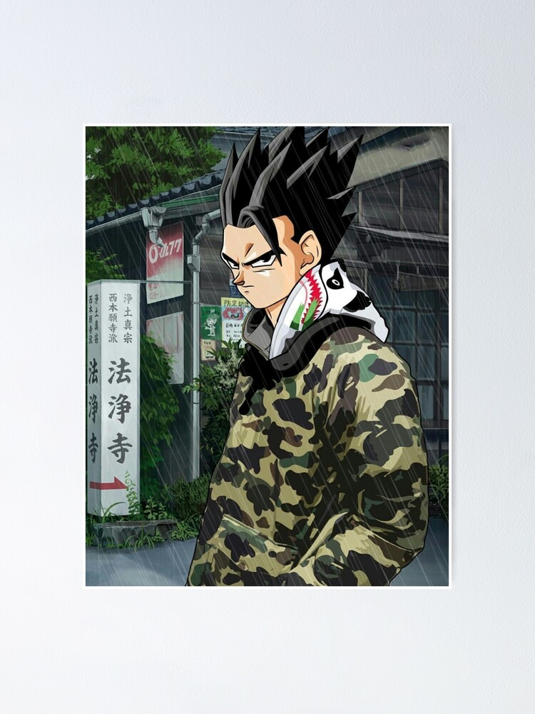 "Gohan in Rain" Poster for Sale by JamesTitheradge | Redbubble