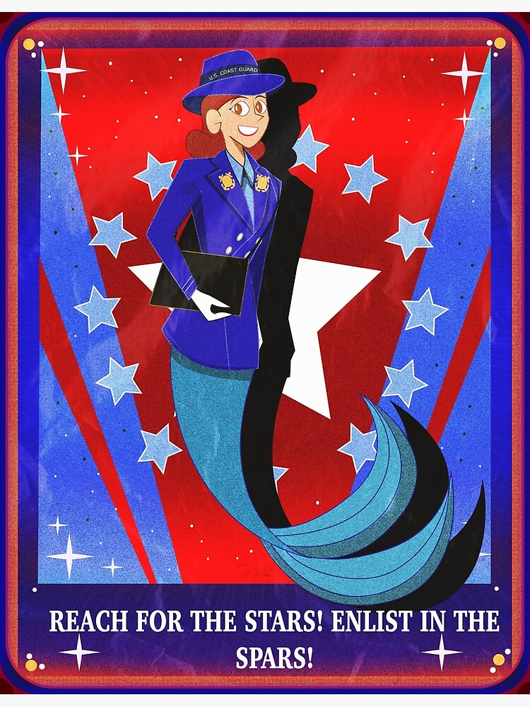 "SPARS (United States Coast Guard) Mermaid" Poster for Sale by FAD ...