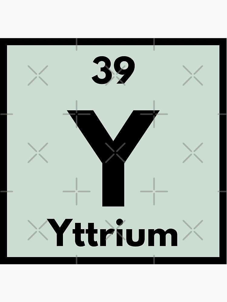 "Periodic Table element number 39 Y Yttrium" Art Print by PeriodicBliss ...