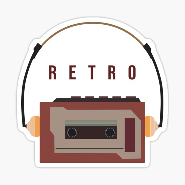 "Retro walkman" Sticker for Sale by Trashy-Designs | Redbubble