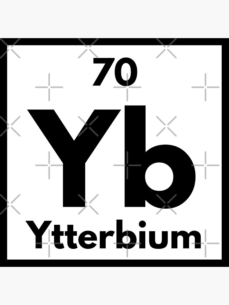Pegatina «Número de elemento de la tabla periódica 70 Yb iterbio» de ...