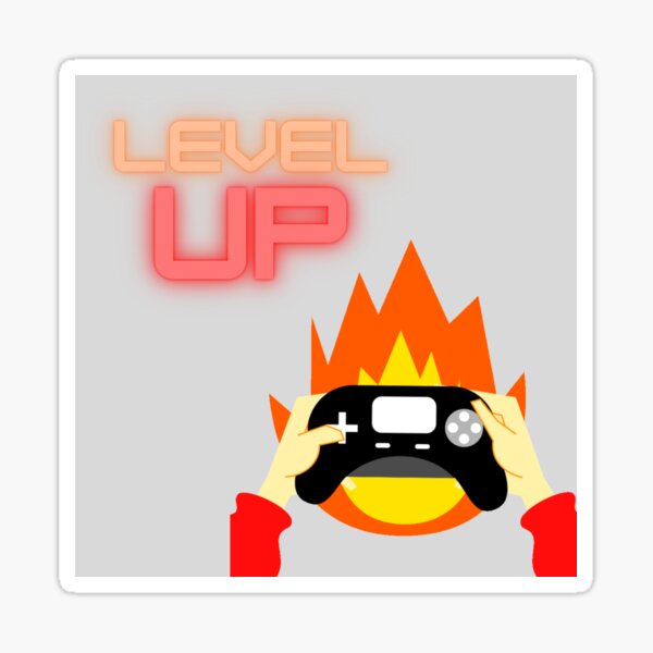 "LEVEL UP" Sticker for Sale by JHopeArt | Redbubble