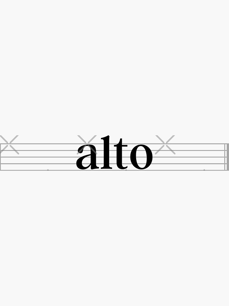 "Alto Staff" Sticker by littlepinkmug | Redbubble