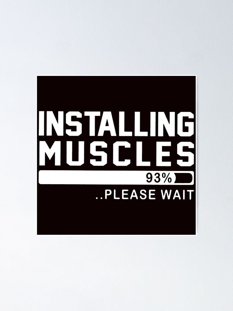 "Installing Muscles" Poster for Sale by shawrandallm | Redbubble