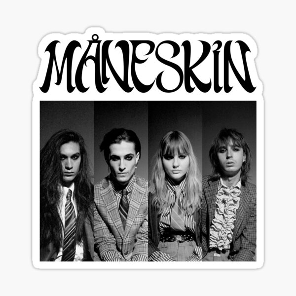 "MANESKIN Måneskin merchandising" Sticker for Sale by lacato | Redbubble