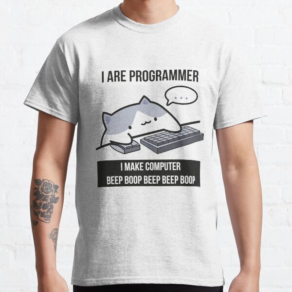 Áo thun IT - I are programmer (cat programmer)