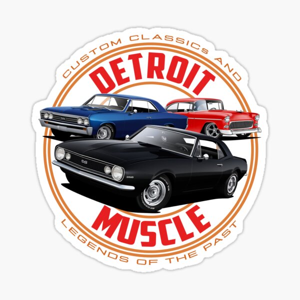 "Detroit Muscle Cars" Sticker by Yourauto | Redbubble